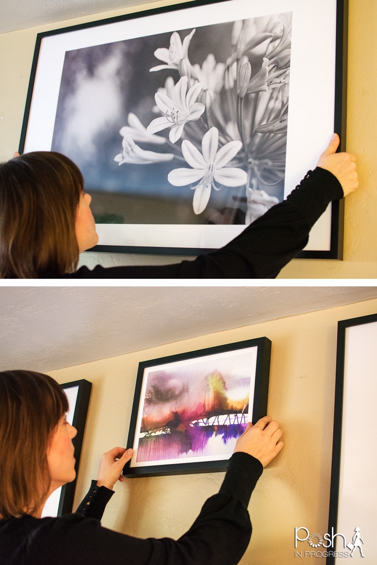 DIY Gallery Wall Tutorial: Living Room Makeover - Posh in Progress