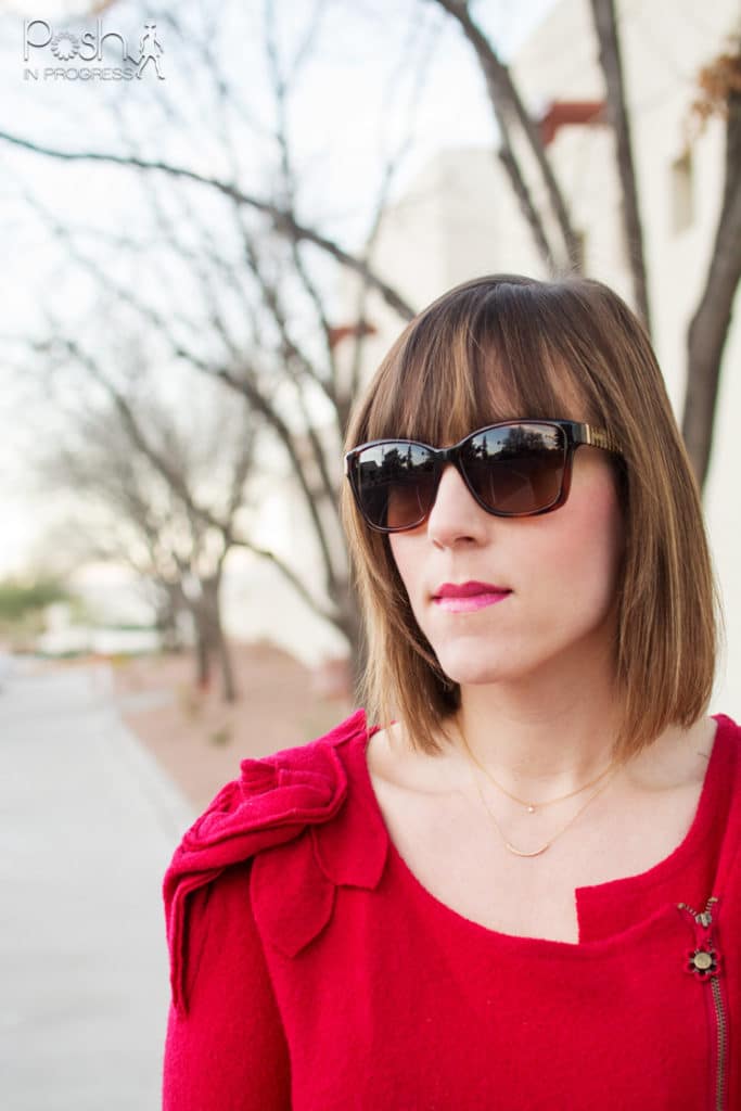 Red Asymmetrical Jacket - Posh in Progress