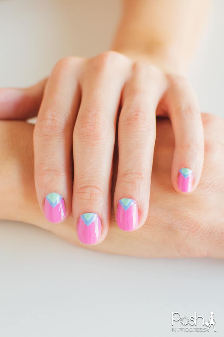 Simple Triangle Nail Art Tutorial - Posh in Progress