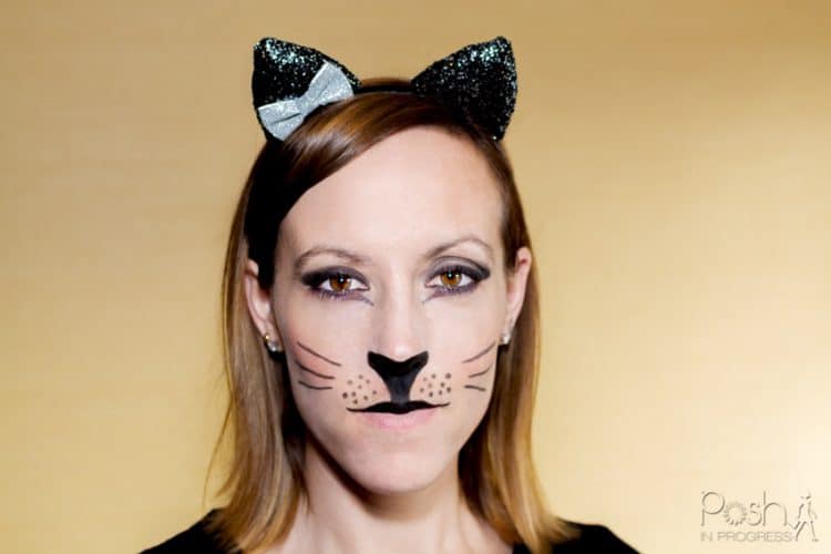 Easy Cat Makeup Tutorial for a Last Minute Halloween Costume - Posh in ...