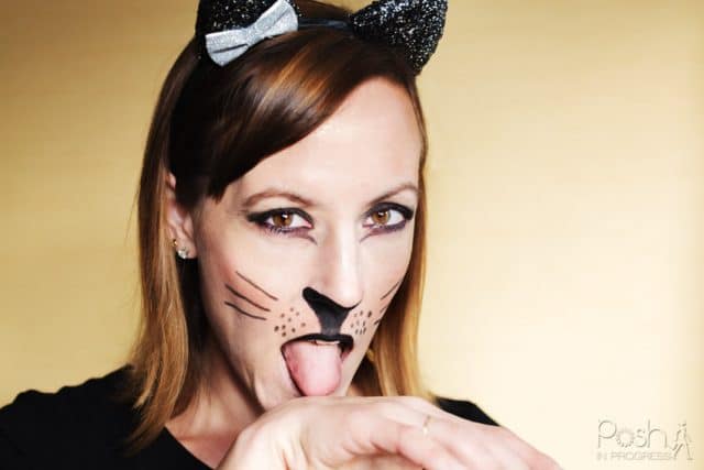 Easy Cat Makeup Tutorial for a Last Minute Halloween Costume - Posh in ...