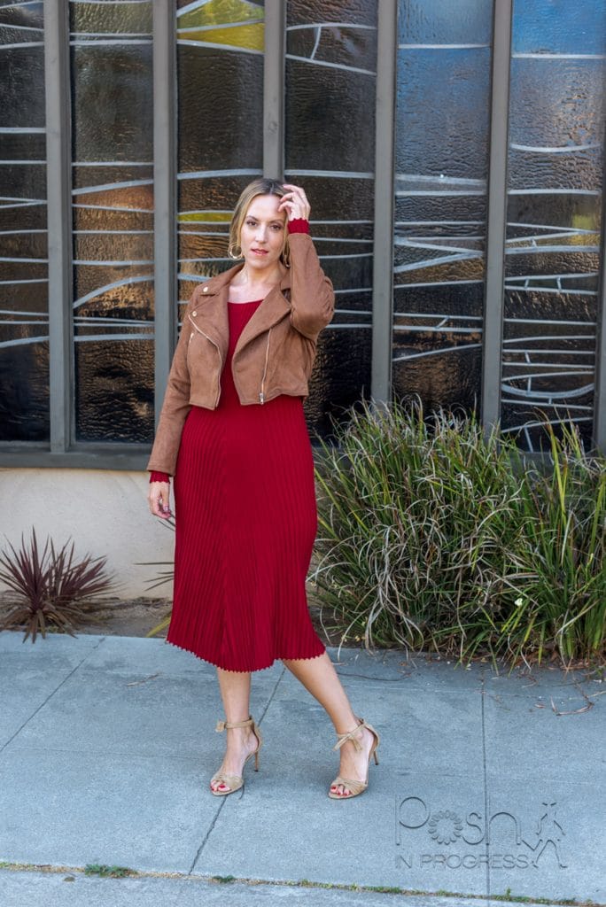 Here is How to Style a Ribbed Midi Dress - Posh in Progress