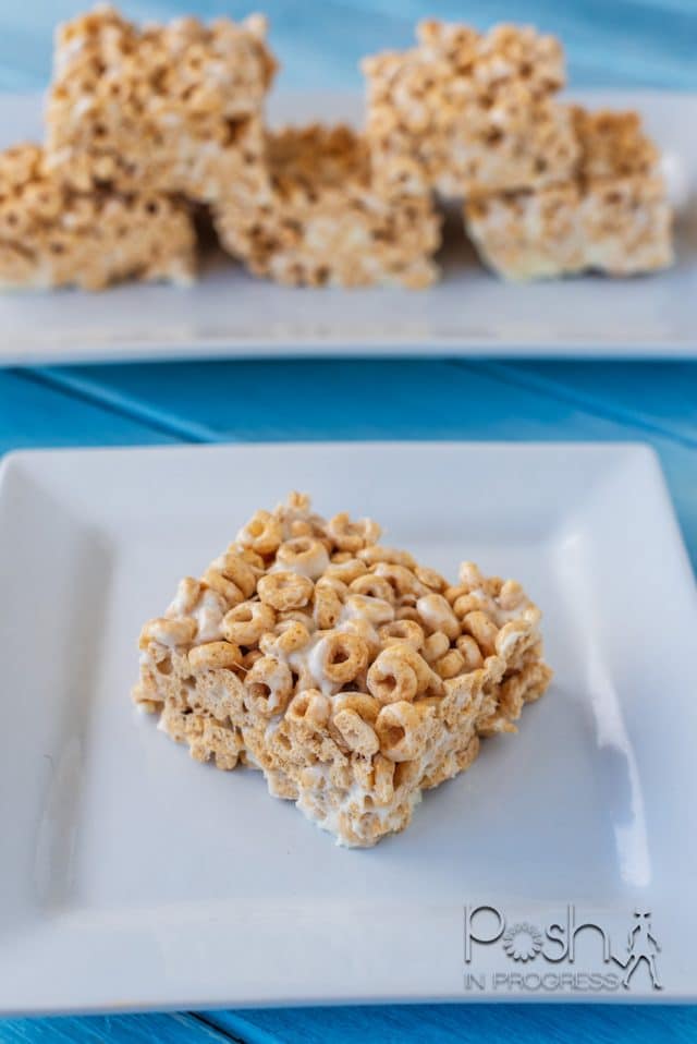 How To Make This Marshmallow Cheerio Treats Recipe - Posh in Progress
