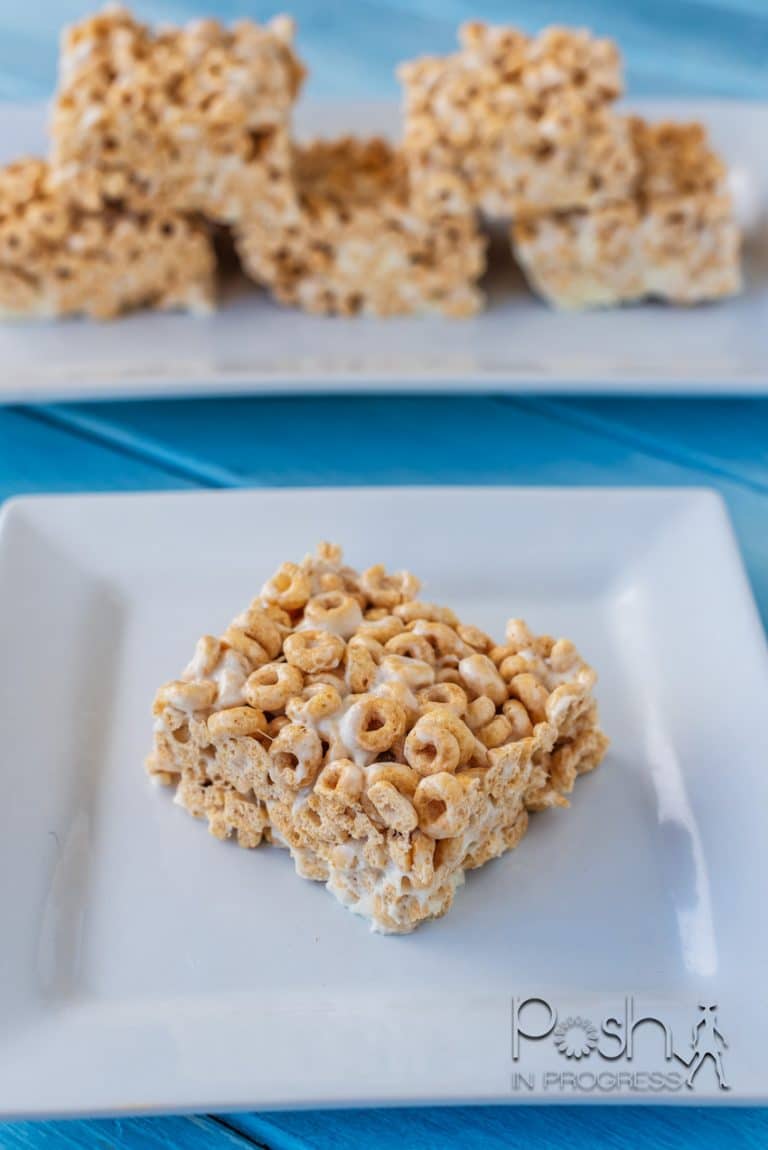 How To Make This Marshmallow Cheerio Treats Recipe - Posh in Progress