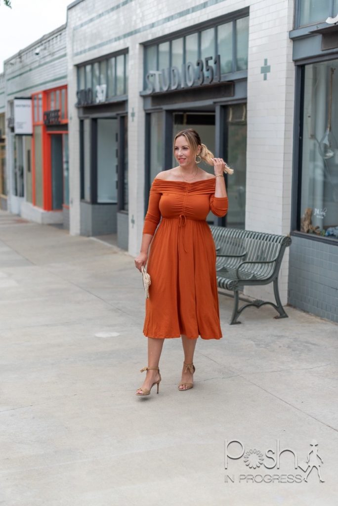 Rusty Orange Dress: You Need This Popular Color For Fall - Posh in Progress