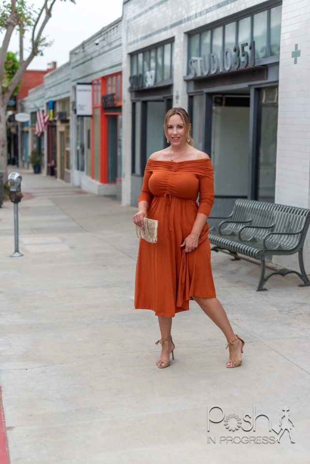 Rusty Orange Dress: You Need This Popular Color For Fall - Posh in Progress
