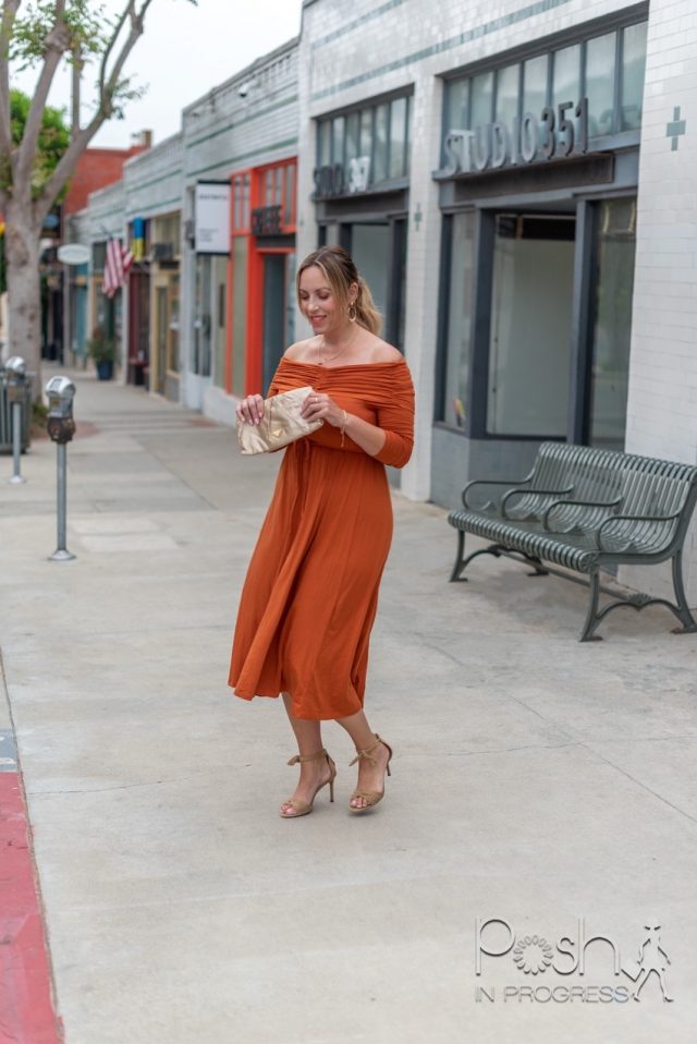 Rusty Orange Dress: You Need This Popular Color For Fall - Posh in Progress