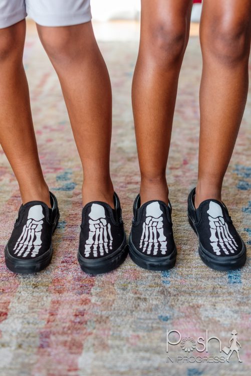 How to Make These Adorable Skeleton Shoes Using Your Cricut - Posh in ...