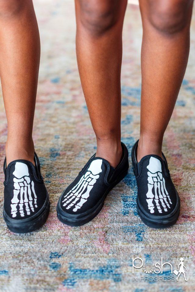 How to Make These Adorable Skeleton Shoes Using Your Cricut - Posh in ...