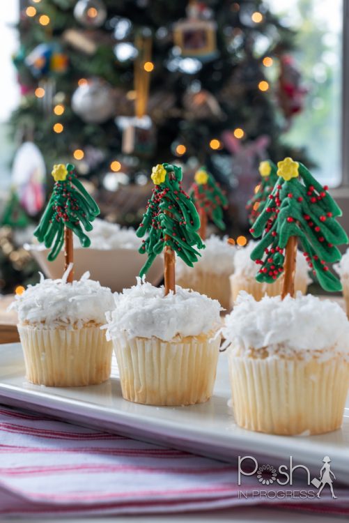 Christmas Tree Cupcake Topper: How to Make Them at Home - Posh in Progress