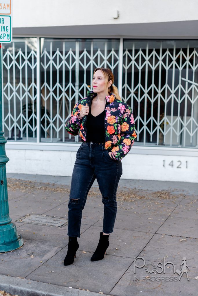 Floral Bubble Coat: How to Style a Puffer Jacket for Women - Posh in ...