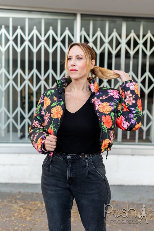 Floral Bubble Coat: How to Style a Puffer Jacket for Women - Posh in ...