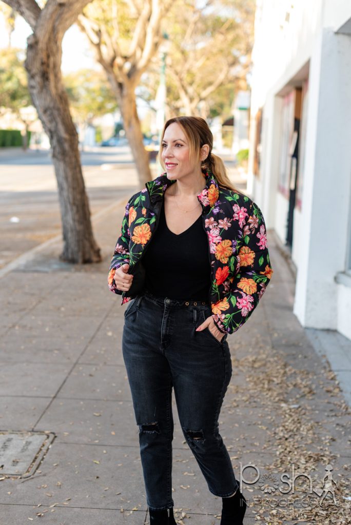 Floral Bubble Coat: How to Style a Puffer Jacket for Women - Posh in ...