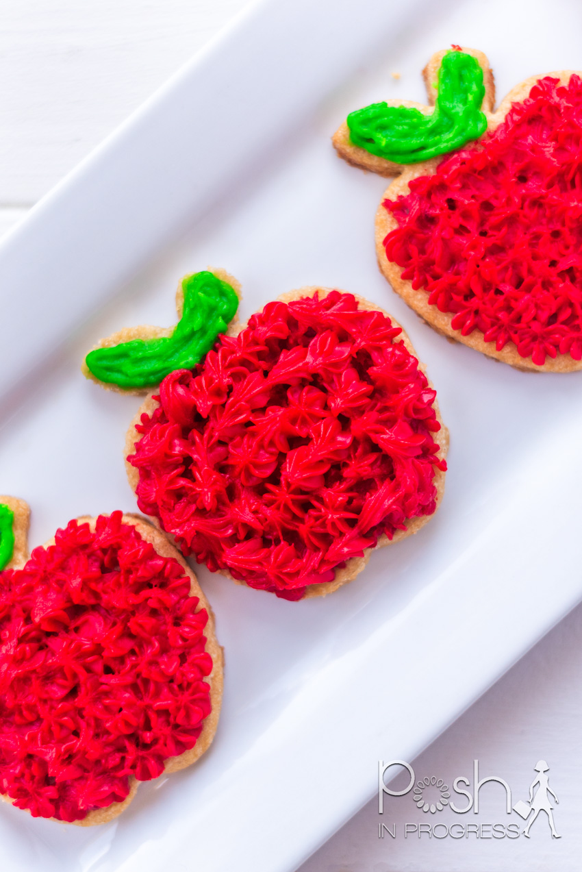 Back to School Cookies: Easy Apple Cut Out Cookies with Decorating ...